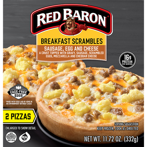 Red Baron® Frozen Pizza – RED BARON® Single Scrambles Sausage, Egg and ...