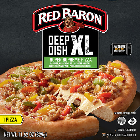 Red Baron® Frozen Pizza – RED BARON® Deep Dish XL Super Supreme Pizza