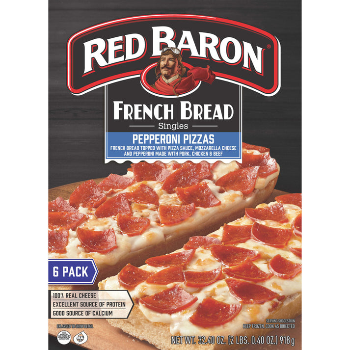 Red Baron® Frozen Pizza – RED BARON® Pepperoni French Bread Pizza ...